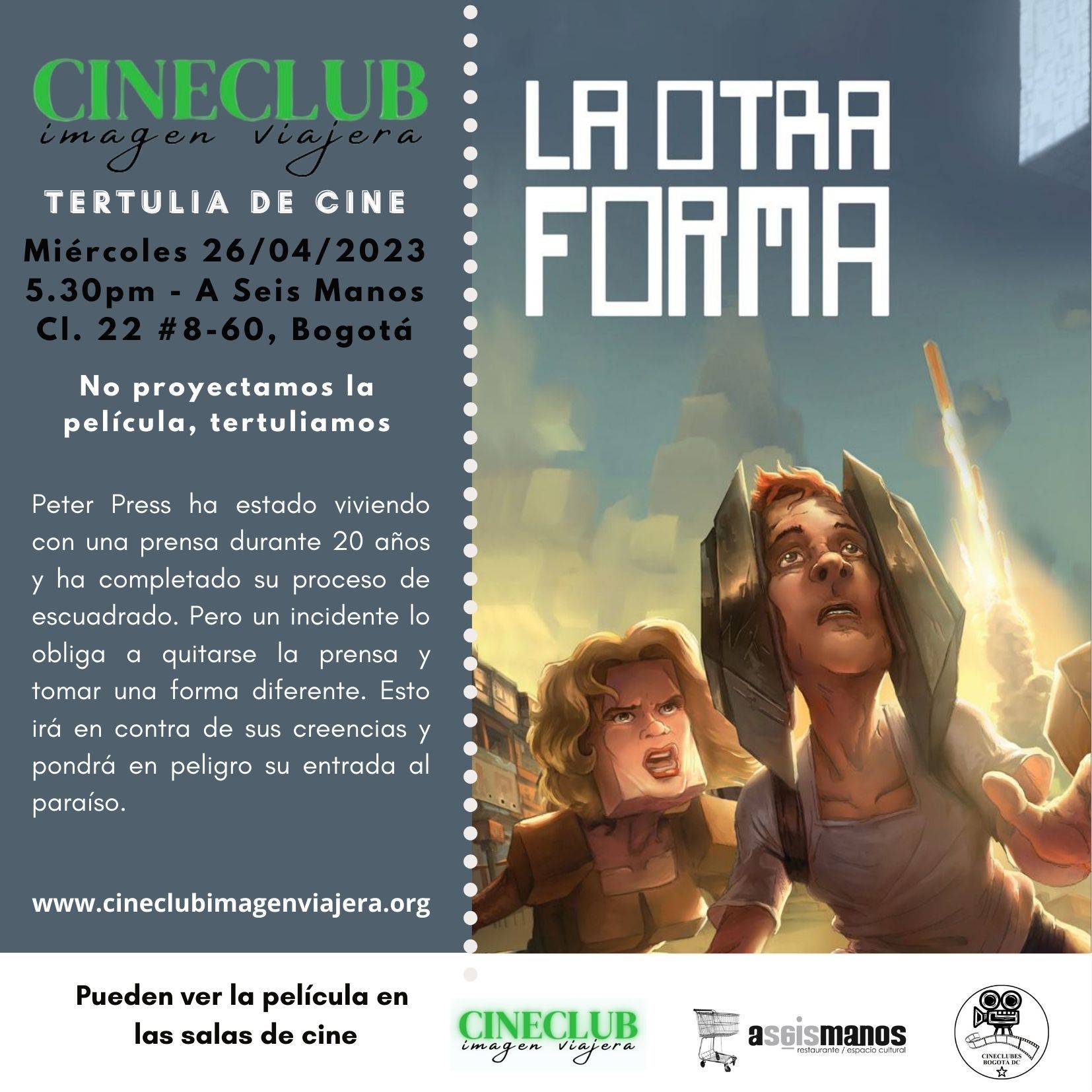 La tertulia de marzo con "La otra forma". 26/04/2023 5,30pm - cineclub ...